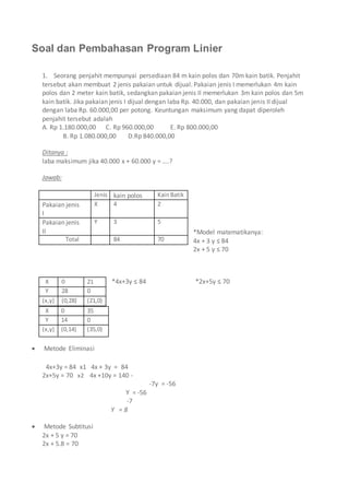 Contoh soal cerita_program_linear_dan_pe | DOCX