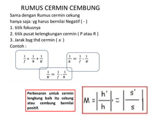 Contoh soal cermin lengkung | PPTX