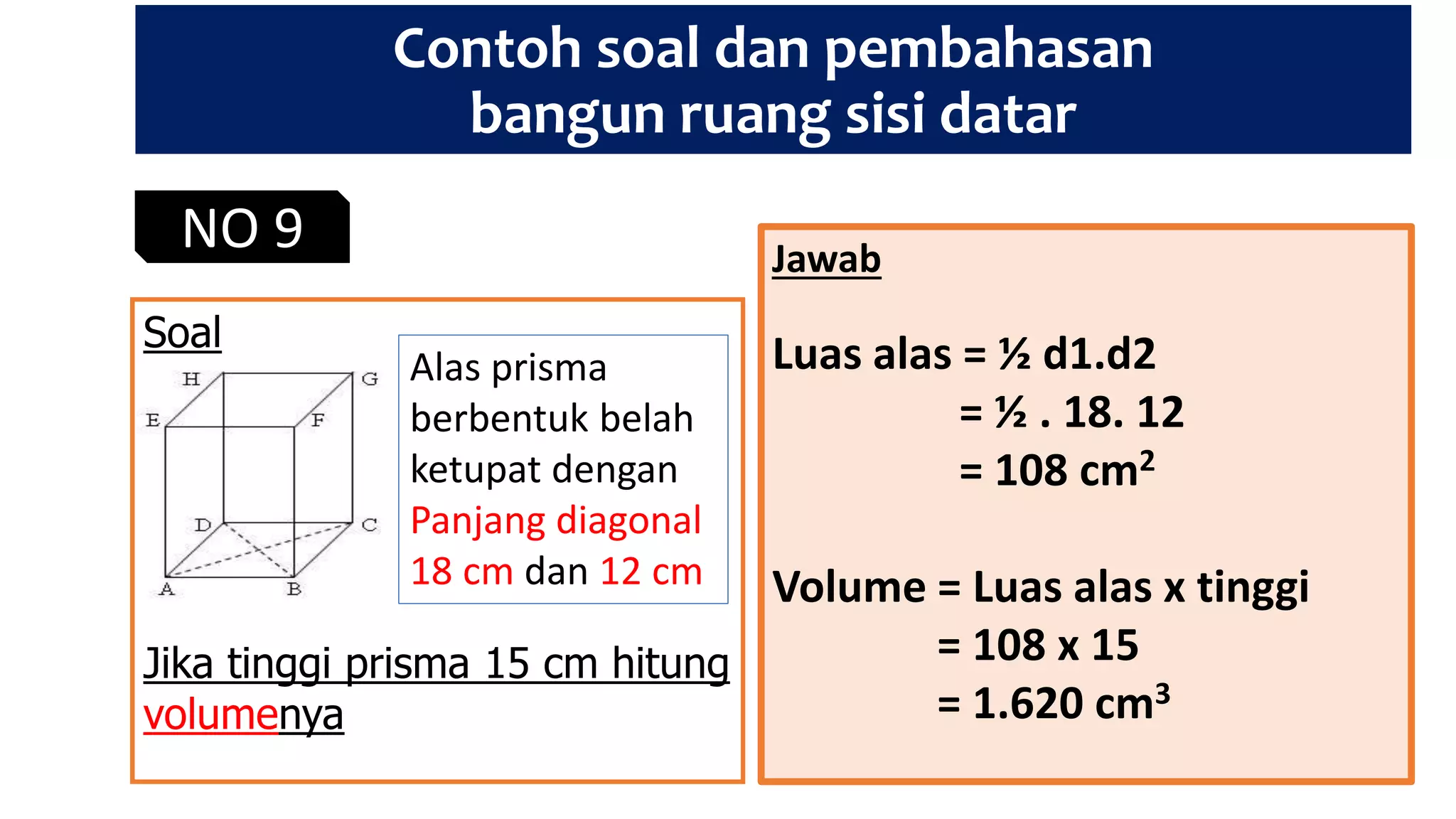Contoh soal dan penyelesaian bangun ruang sisi datar | PPSX
