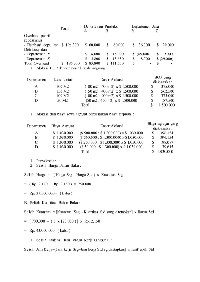 Contoh soal dan penyelesaian departementalisasi bop | DOCX