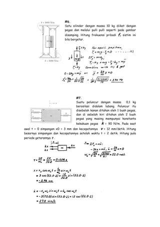 Contoh soal getaran bebas tanpa redaman | PDF