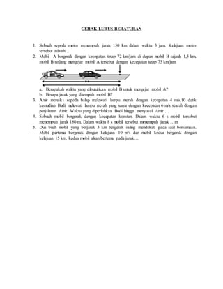 Contoh soal glb dan glbb | DOCX