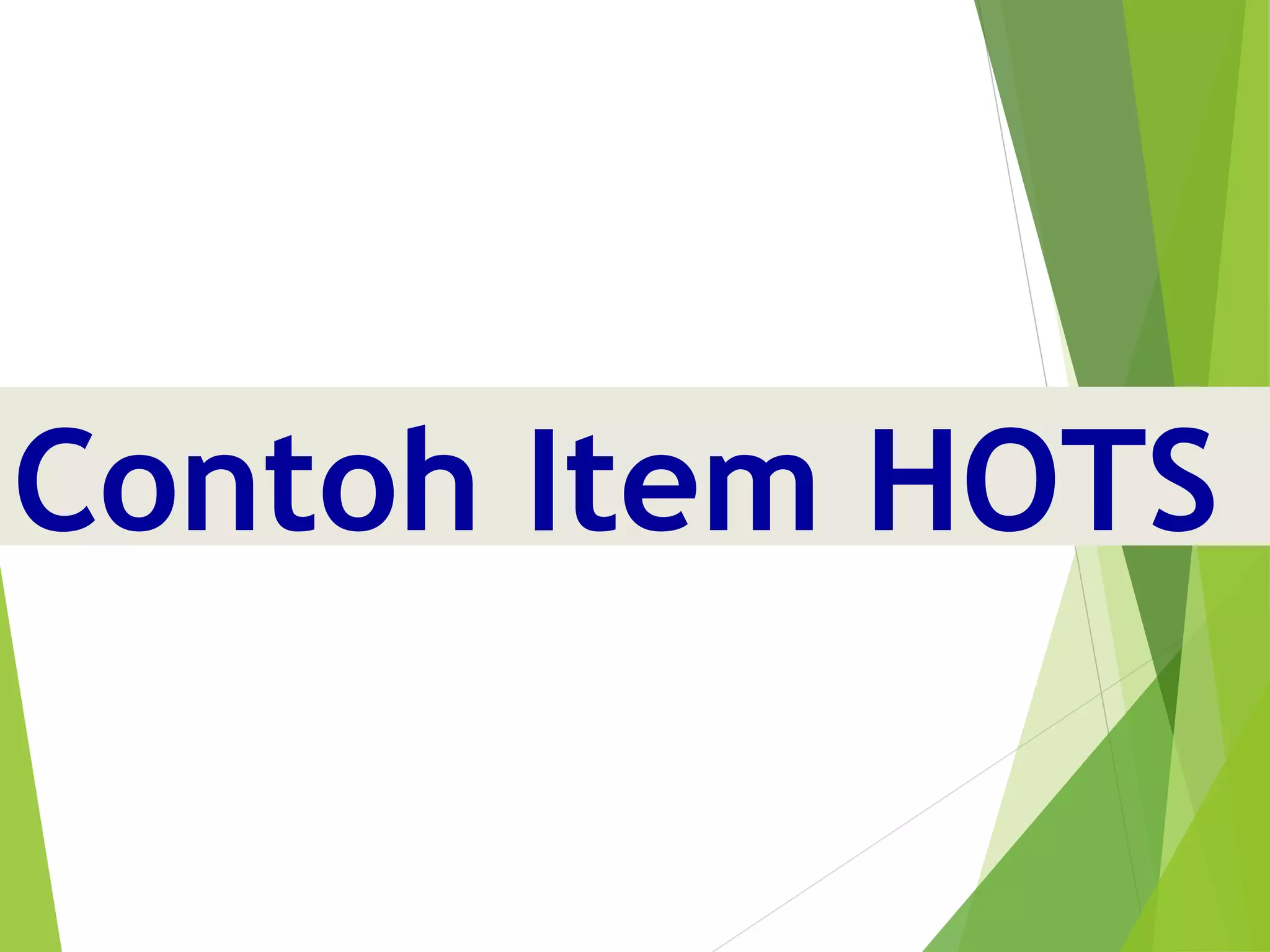 Contoh soal hots mapel b.indo