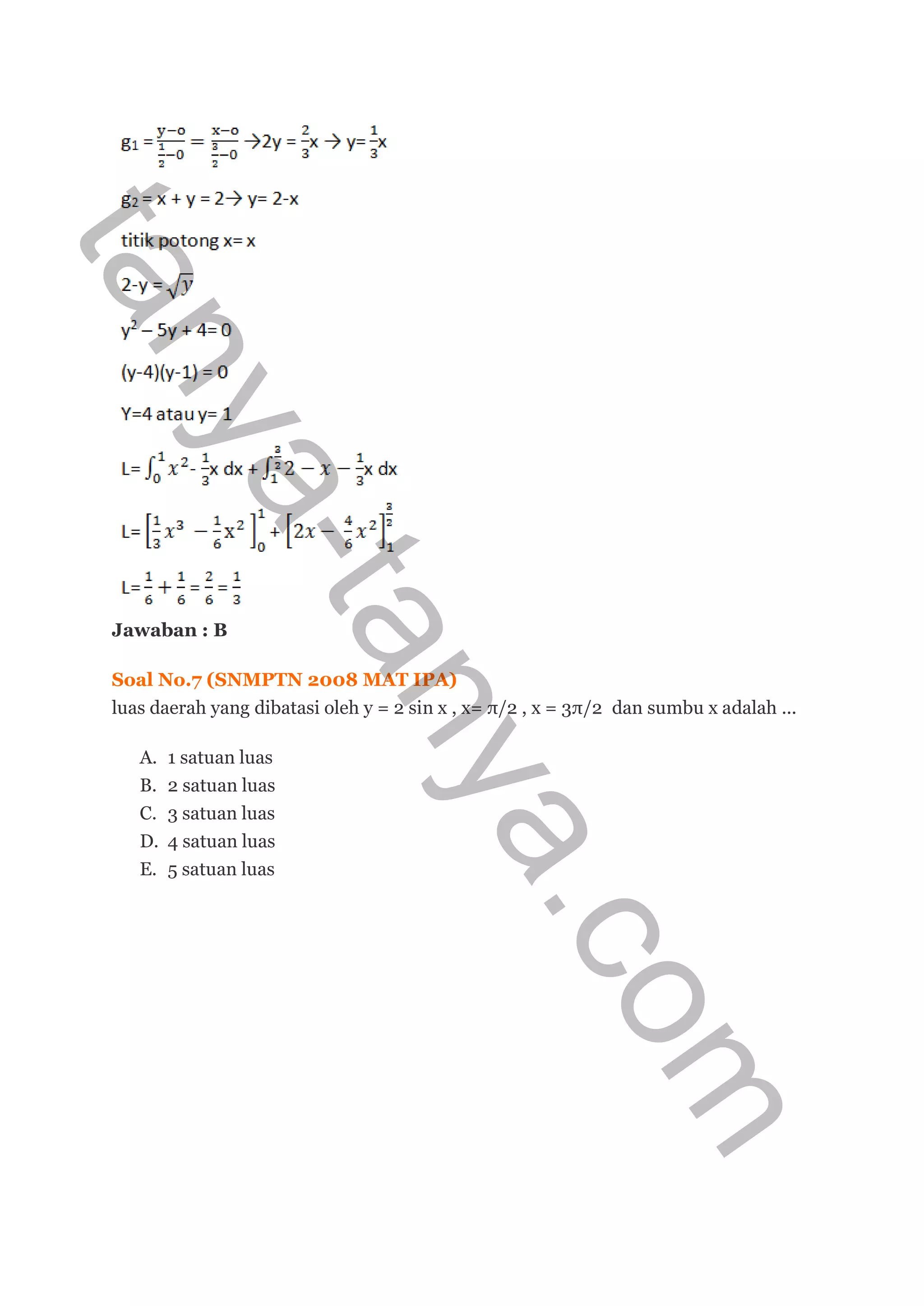 Contoh Soal Integral Pdf 