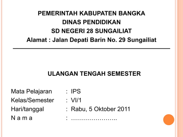 Contoh soal ips (pp) | PPT