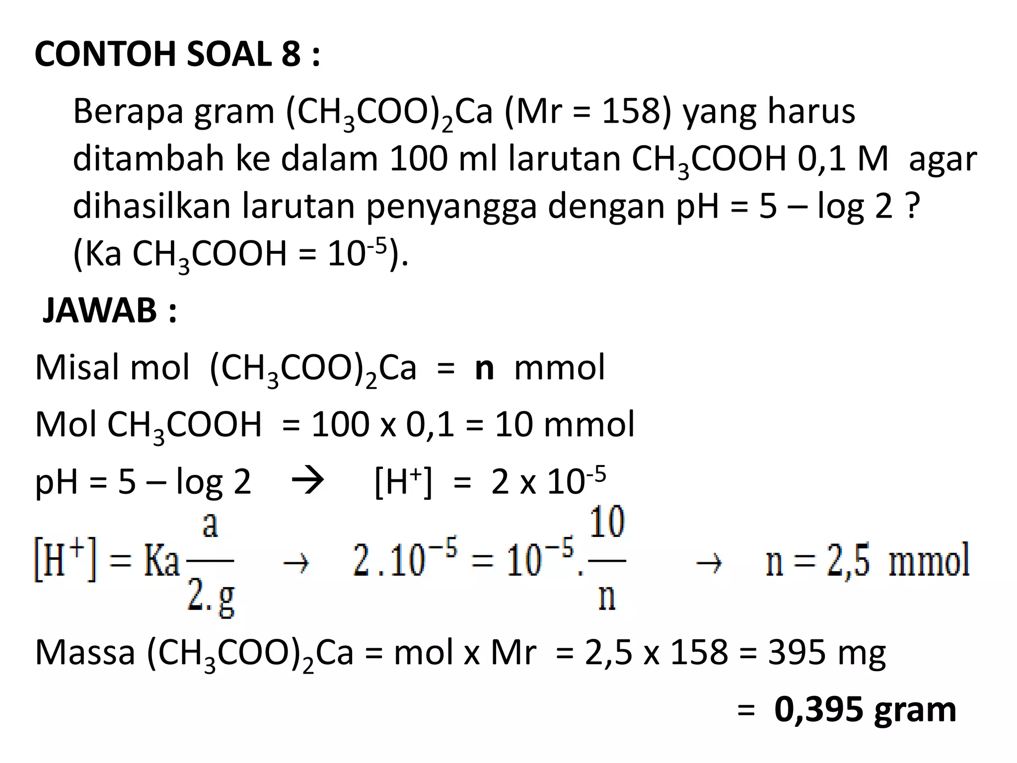 Contoh soal larutan penyangga | PPTX