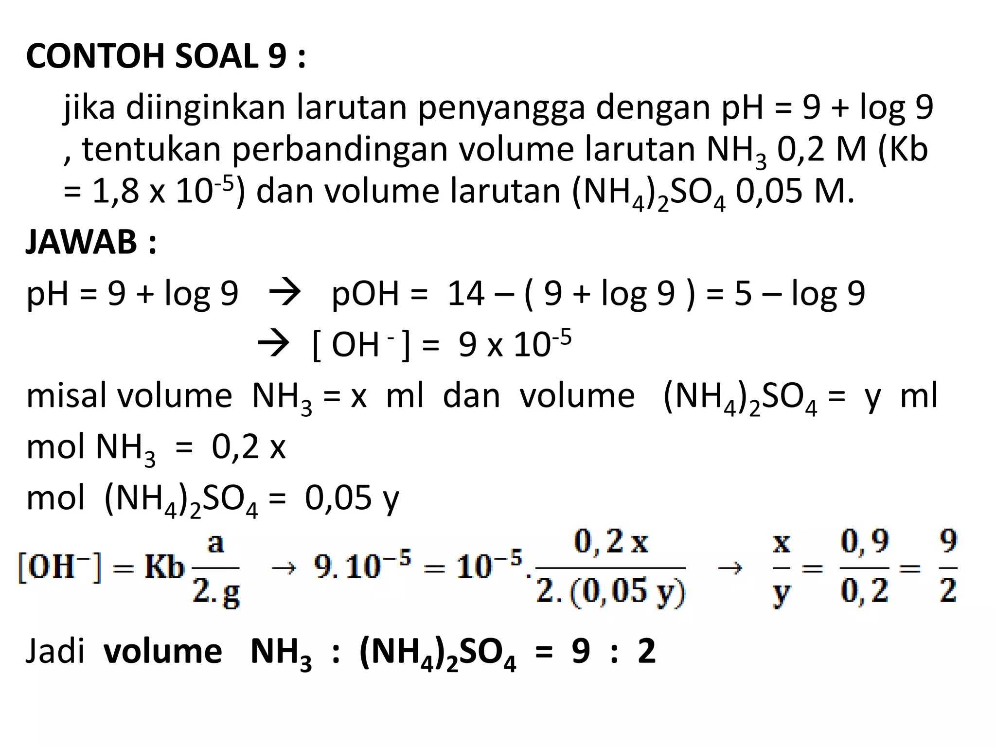 Contoh soal larutan penyangga | PPTX