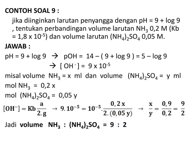 Contoh soal larutan penyangga | PPTX