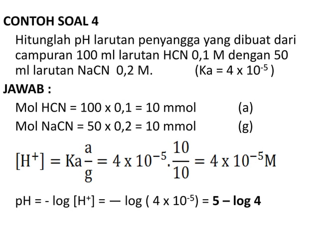Contoh soal larutan penyangga | PPTX
