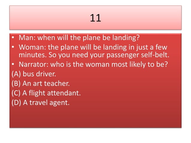 Contoh soal listening TOEFL PBT PART 3 | PPTX