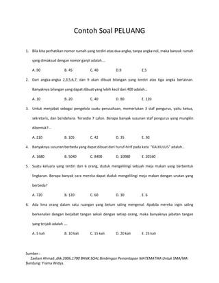 Contoh soal peluang | PDF