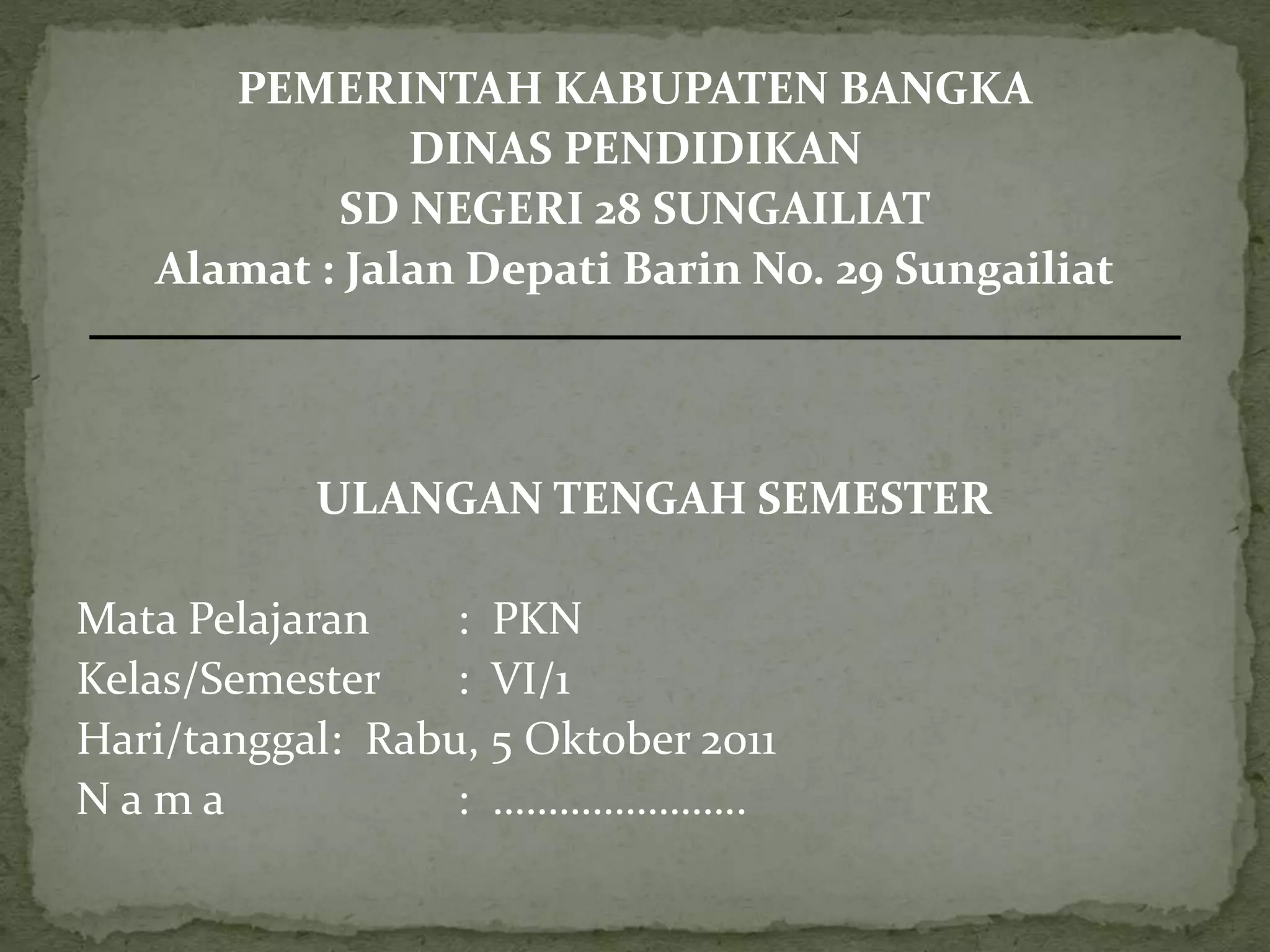 Contoh soal pkn (pp) | PPT