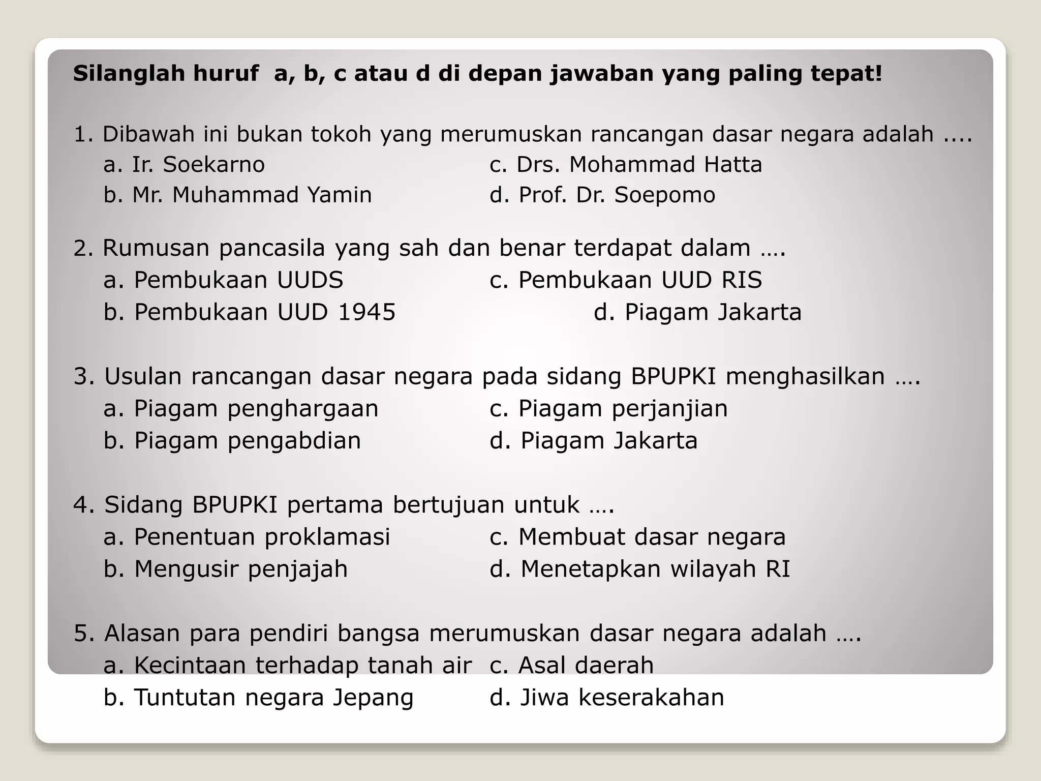 Contoh soal pkn (pp) | PPT
