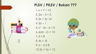 CONTOH SOAL PLSV dan PtLSV - Copy.pptx O | PPTX