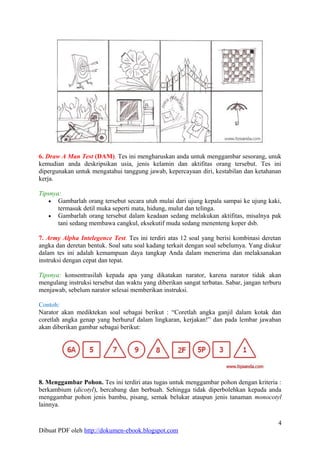 Contoh soal psikotest dan tips menghadapi tes psikotest | PDF