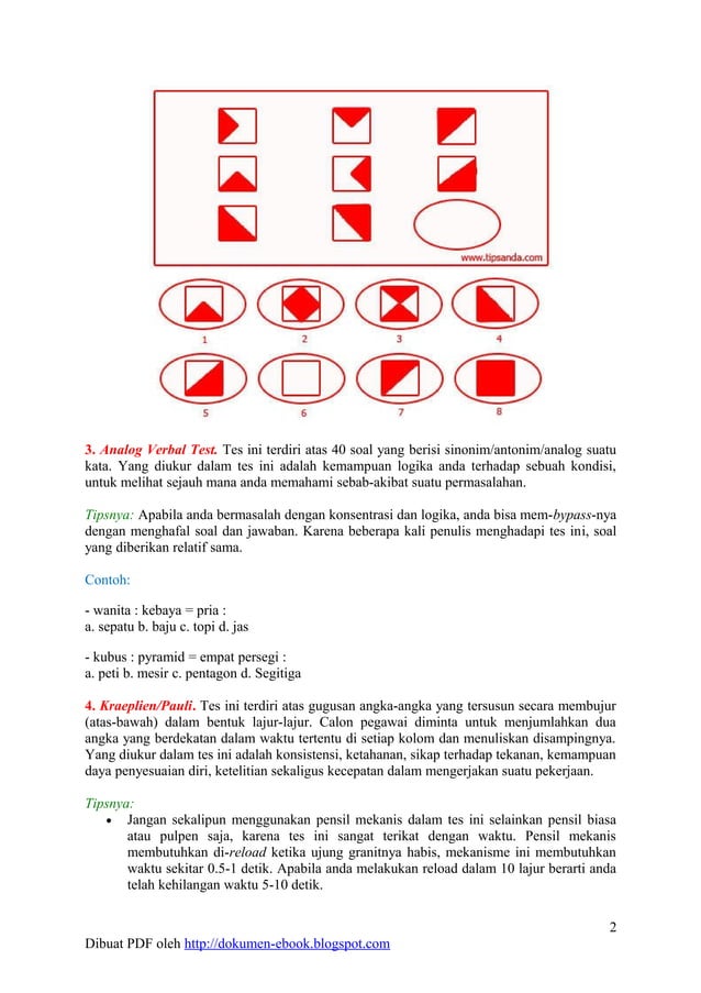 Contoh soal psikotest dan tips menghadapi tes psikotest