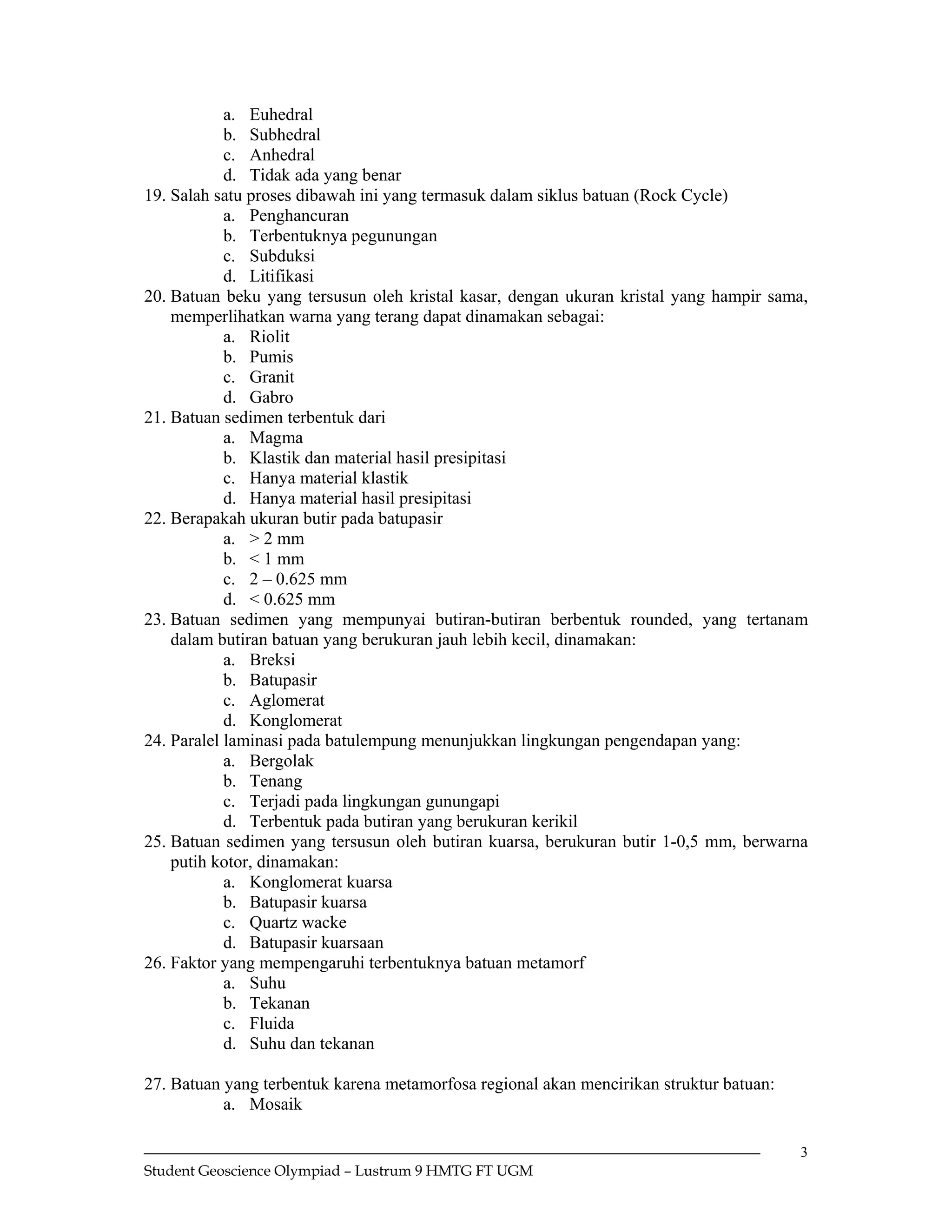 Contoh soalsgo2007ugm | PDF