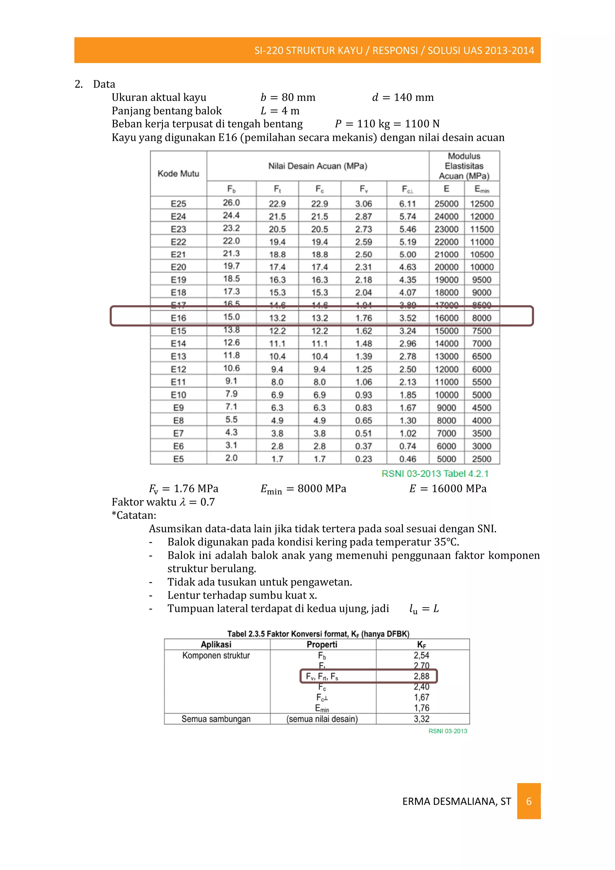 Contoh soal struktur_kayu | PDF