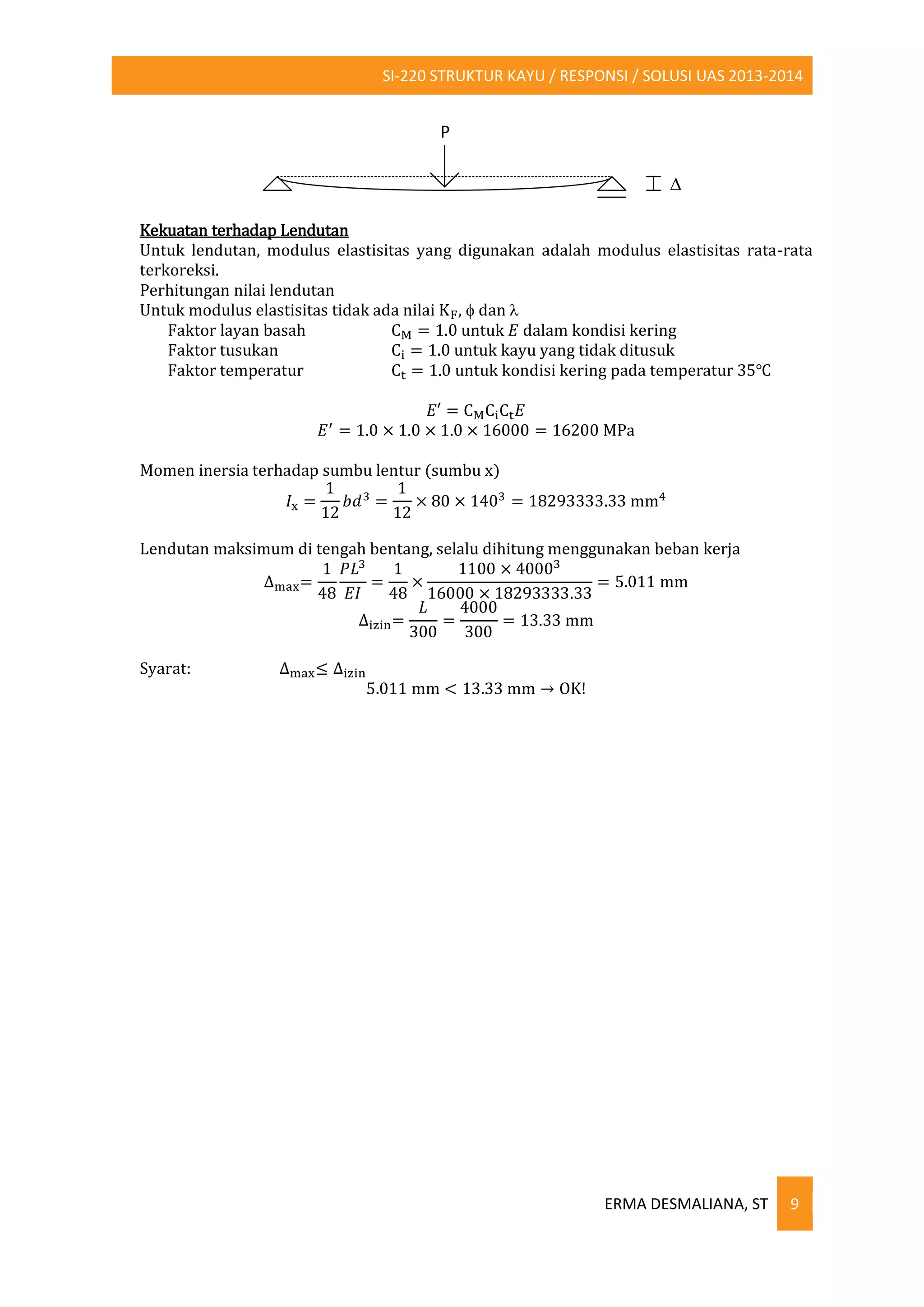 Contoh soal struktur_kayu | PDF
