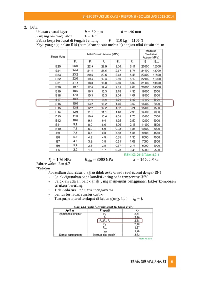 Contoh soal struktur_kayu | PDF