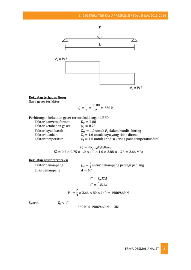 Contoh soal struktur_kayu | PDF
