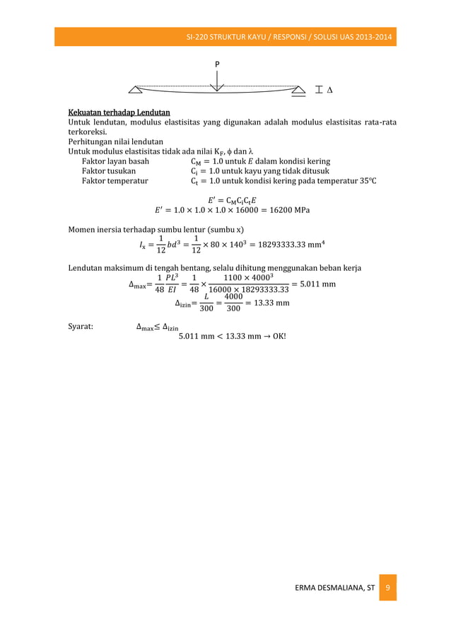 Contoh soal struktur_kayu | PDF