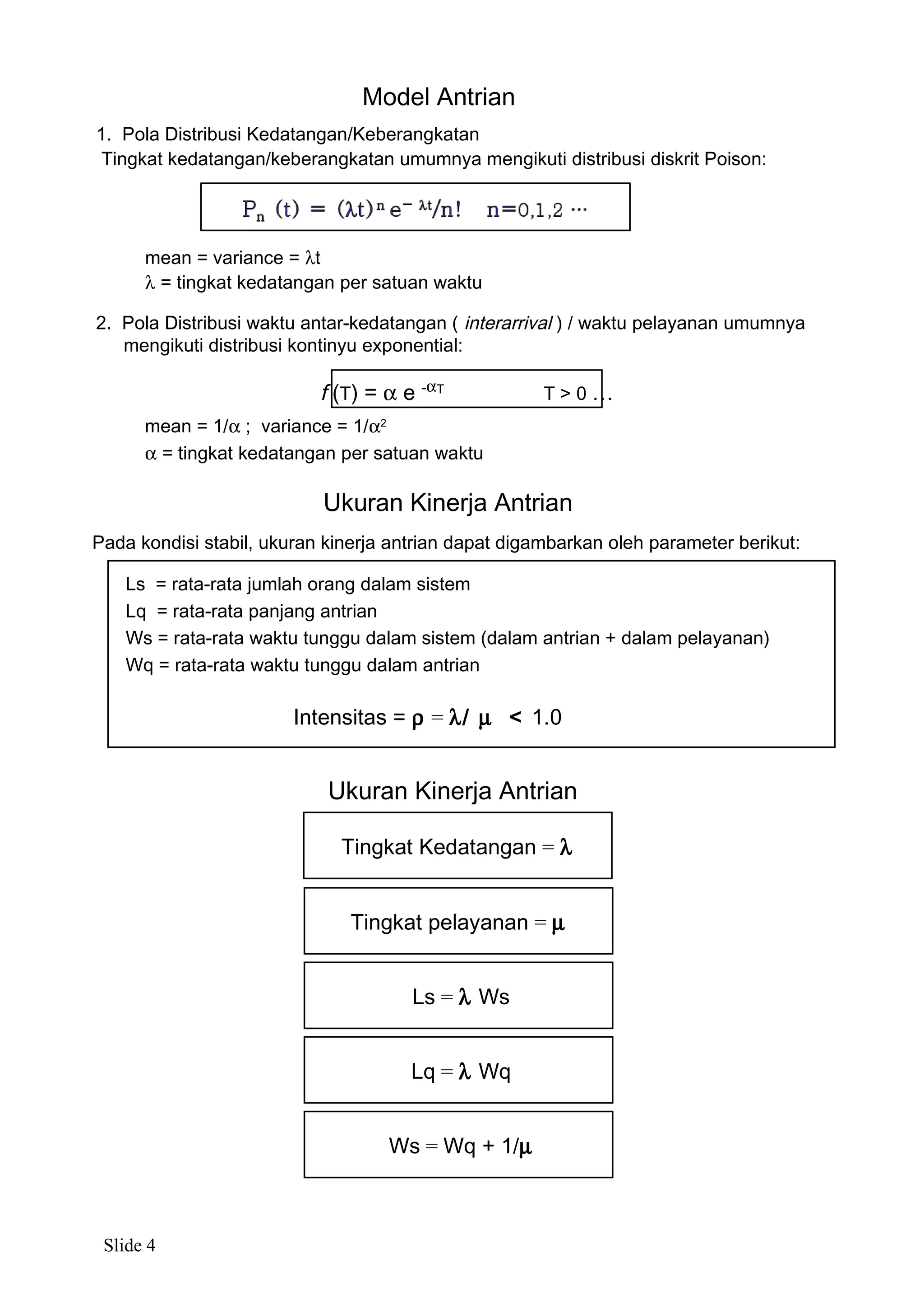 Contoh soal Teori antrian khusus Poisson | PPT