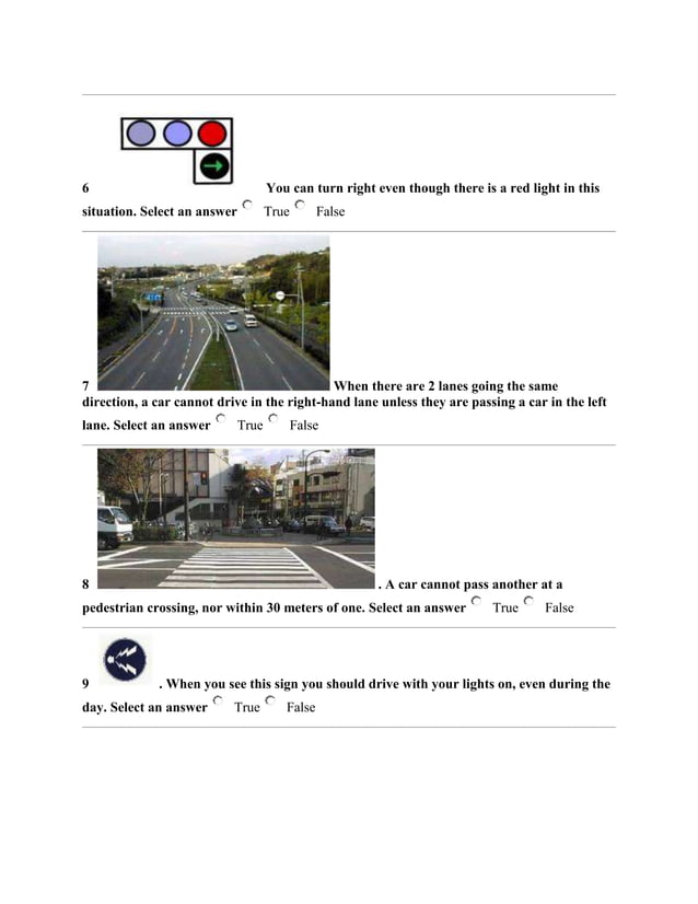 Contoh soal test ujian sim d jpg | DOCX | Auto Safety | Automotive