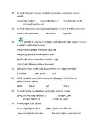 Contoh soal ulangan umum 2010 | PDF