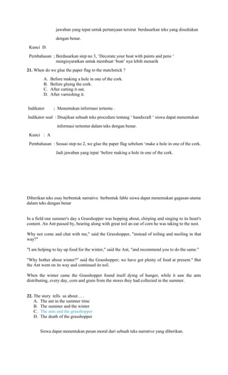 Contoh soal un bahasa inggris smp paket 3 | DOC | Woodworking | Arts ...