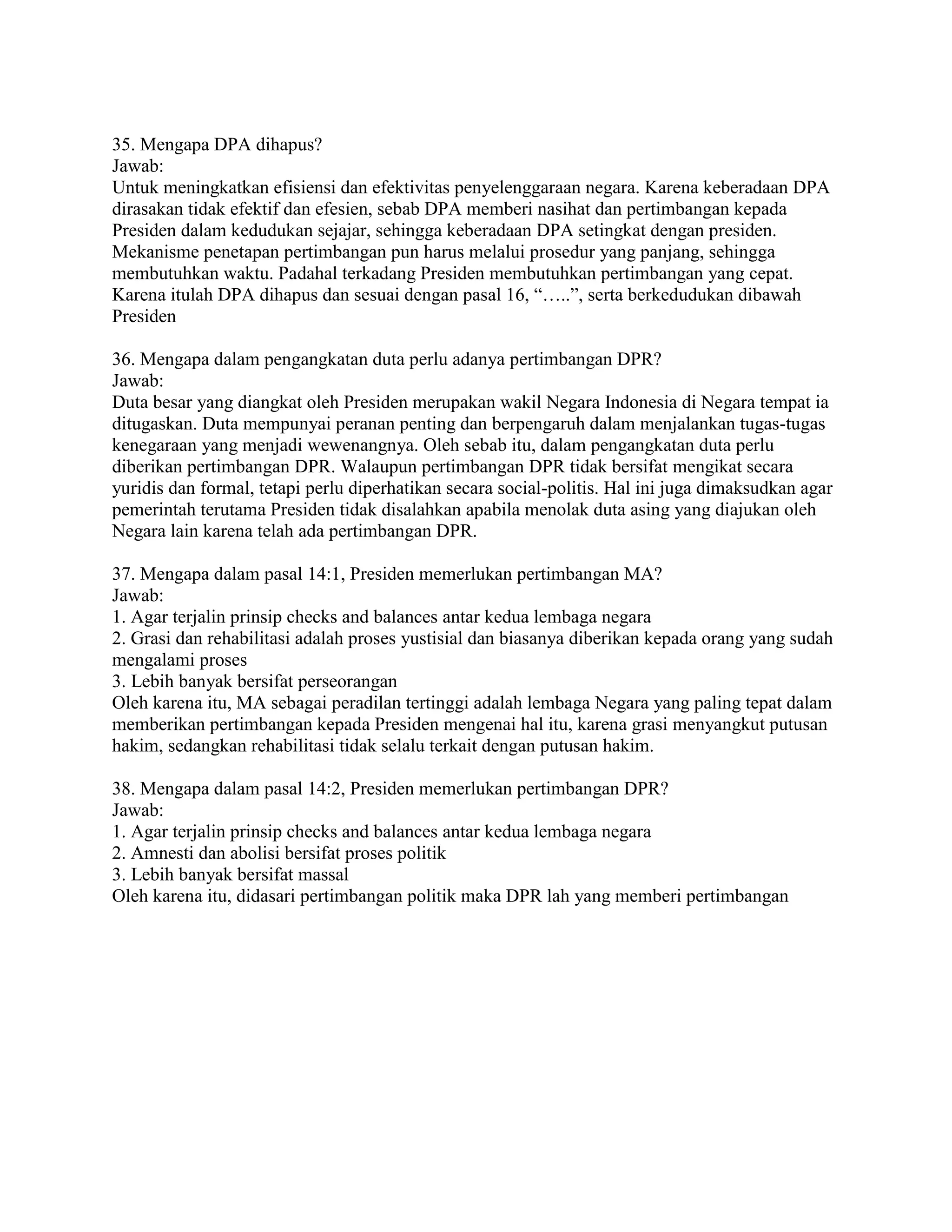 Contoh soal undang undang dan tap mpr ii | PDF