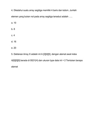 Contoh soal uts struktur data | PDF