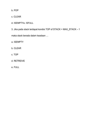 Contoh soal uts struktur data | PDF