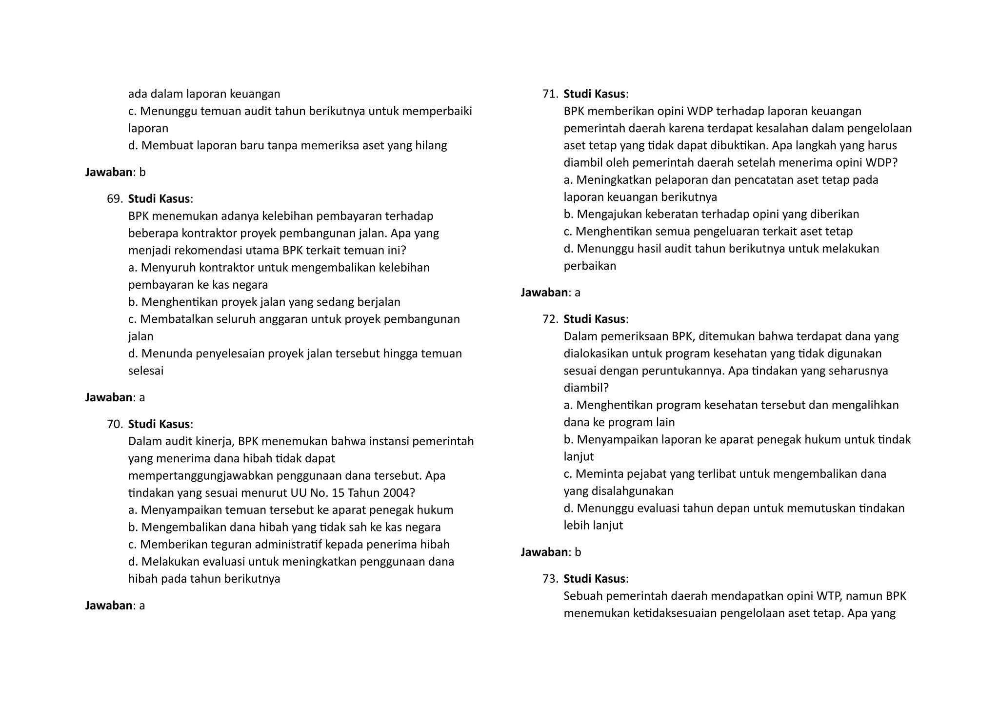 Contoh Soal Soal UU NO 15 2004 lengkap.pdf