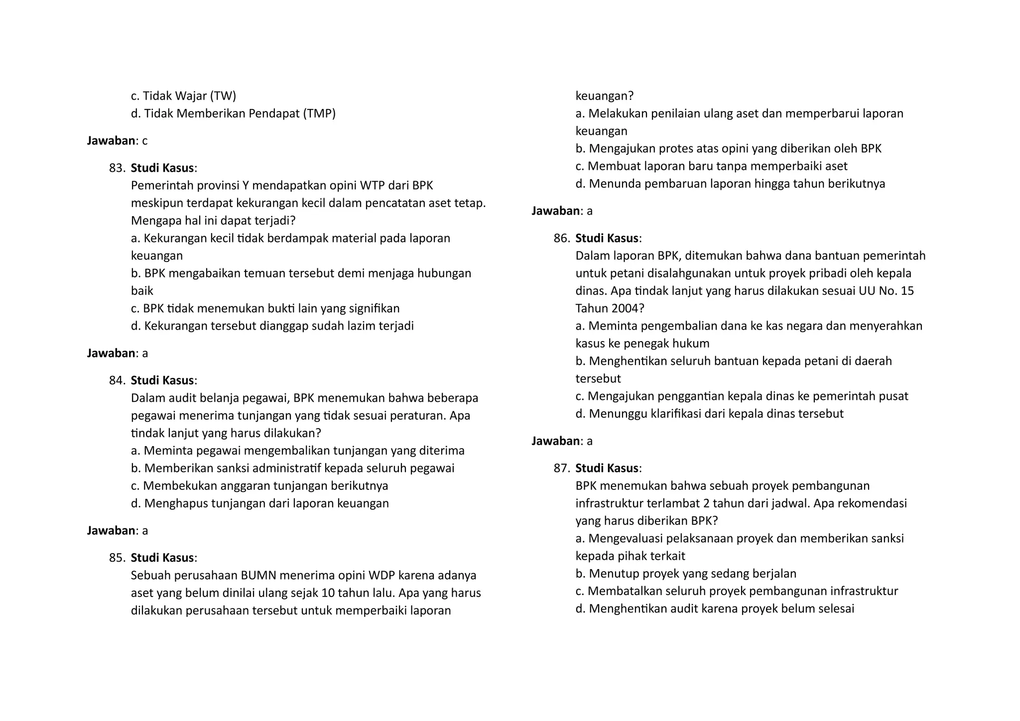 Contoh Soal Soal UU NO 15 2004 lengkap.pdf