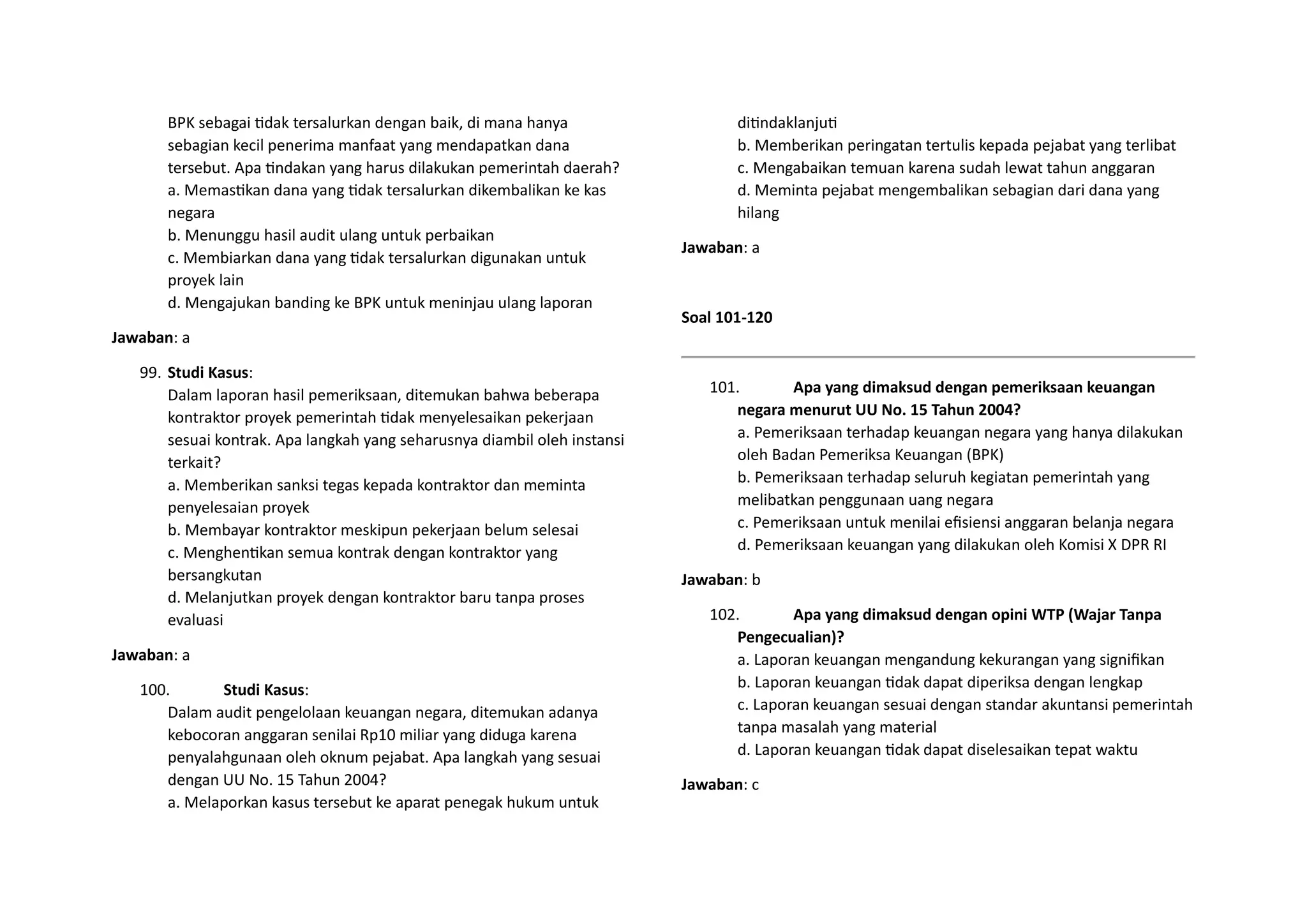 Contoh Soal Soal UU NO 15 2004 lengkap.pdf