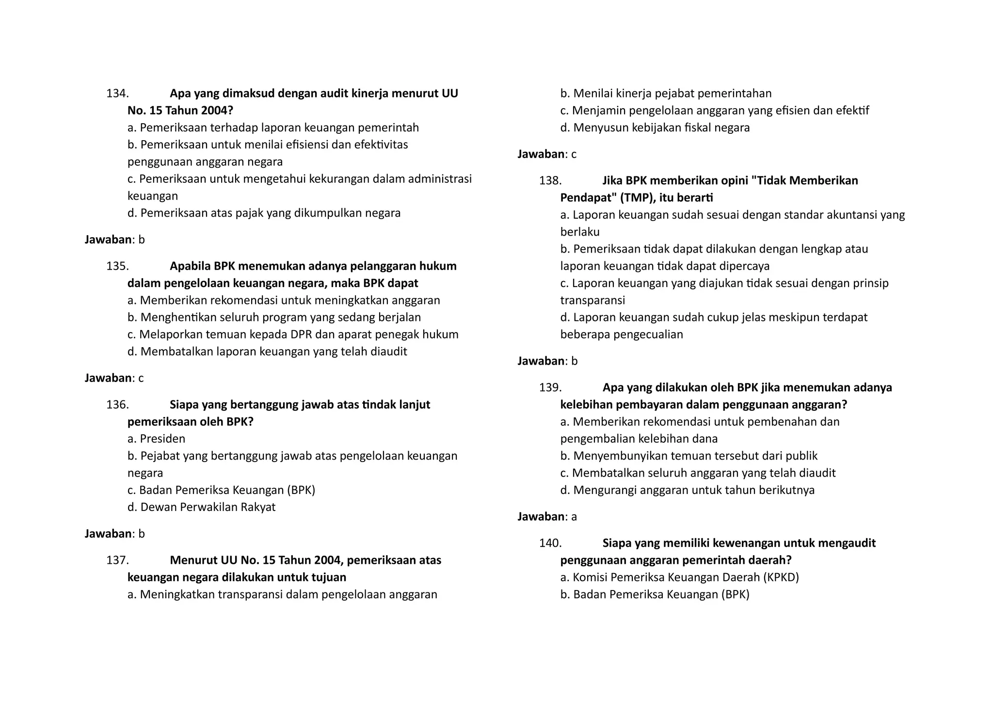 Contoh Soal Soal UU NO 15 2004 lengkap.pdf