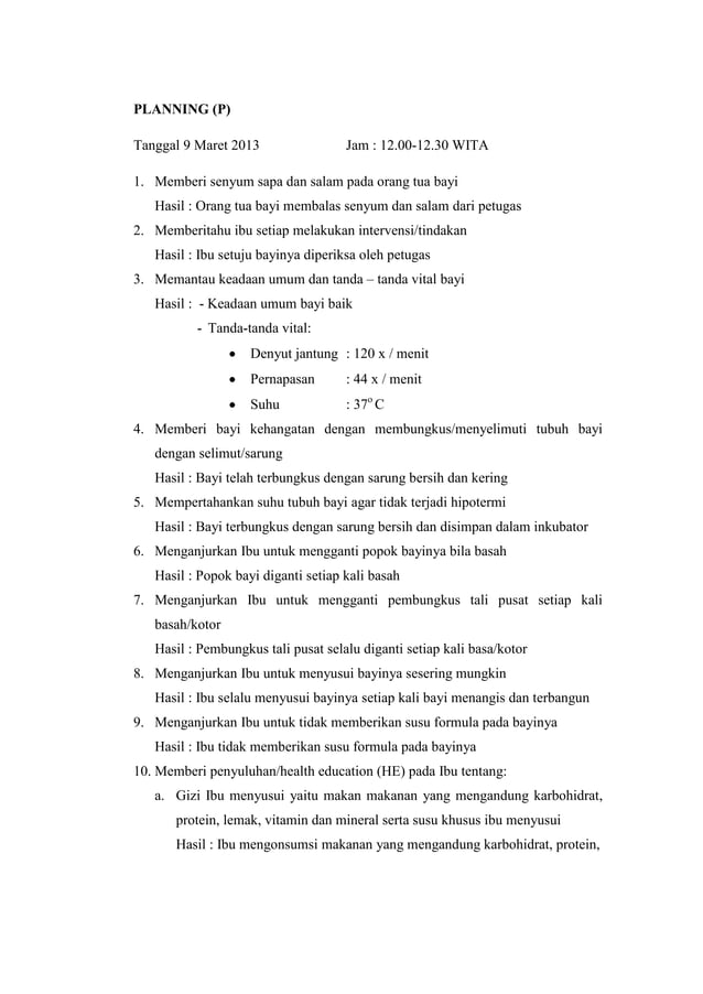 Contoh soap bayi AKBID PARAMATA KABUPATEN MUNA | PDF