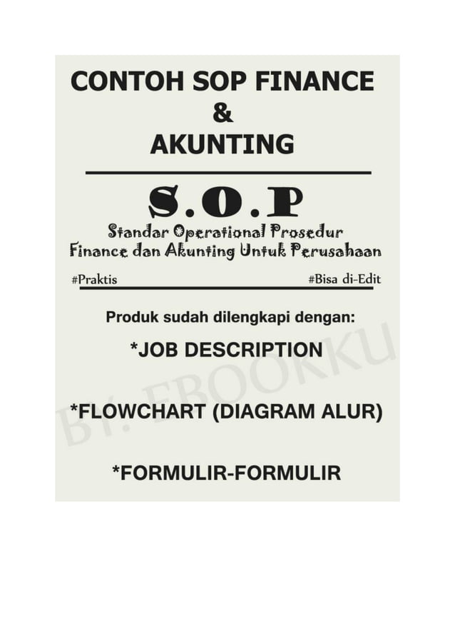 Contoh SOP Finance dan Akunting | PDF