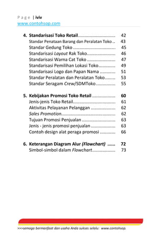 Contoh SOP Layanan Customer Toko Tetail | PDF