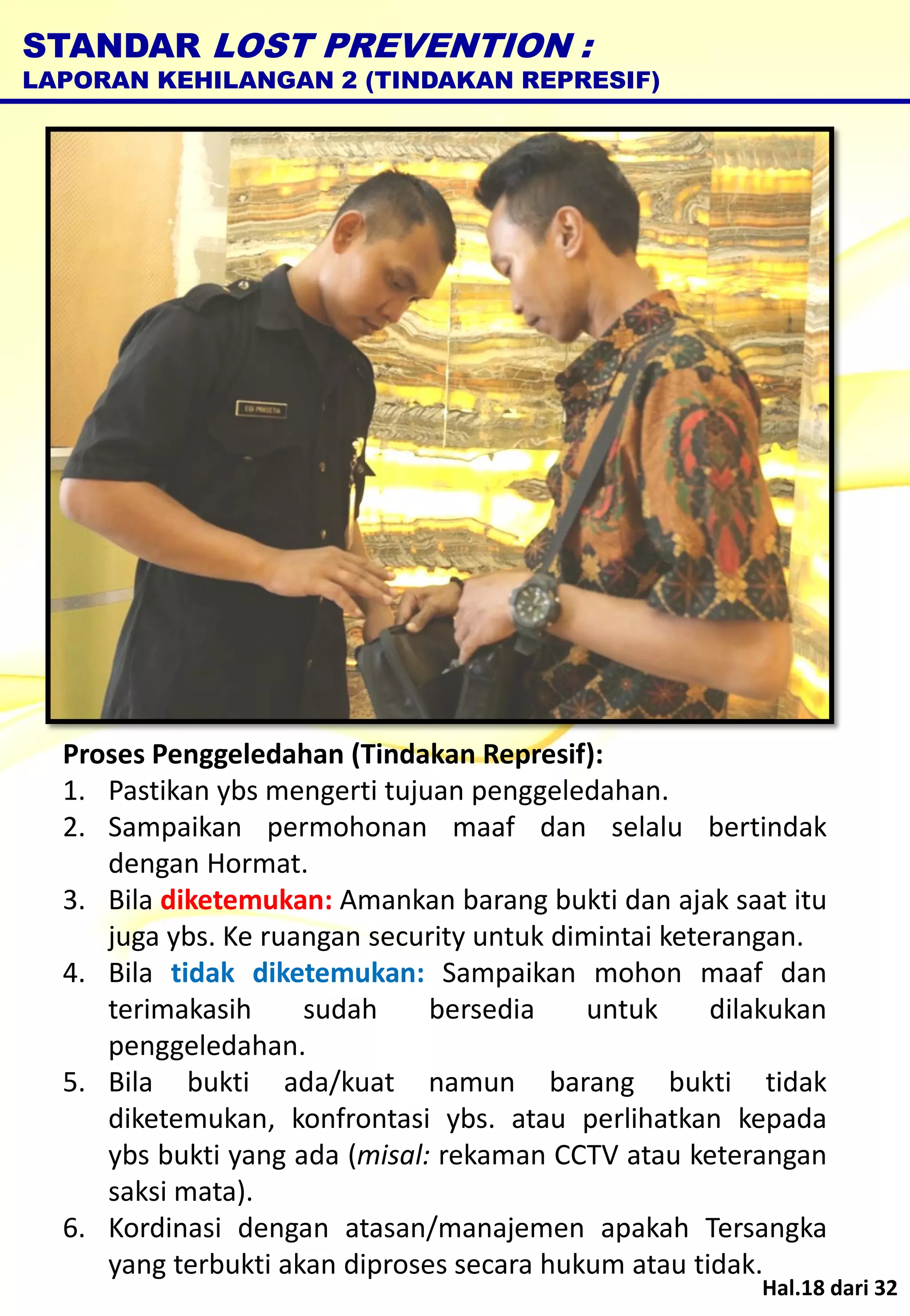 Contoh sop security pengamanan - code of conduct | PDF