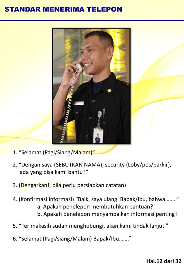 Contoh sop security pengamanan - code of conduct | PDF