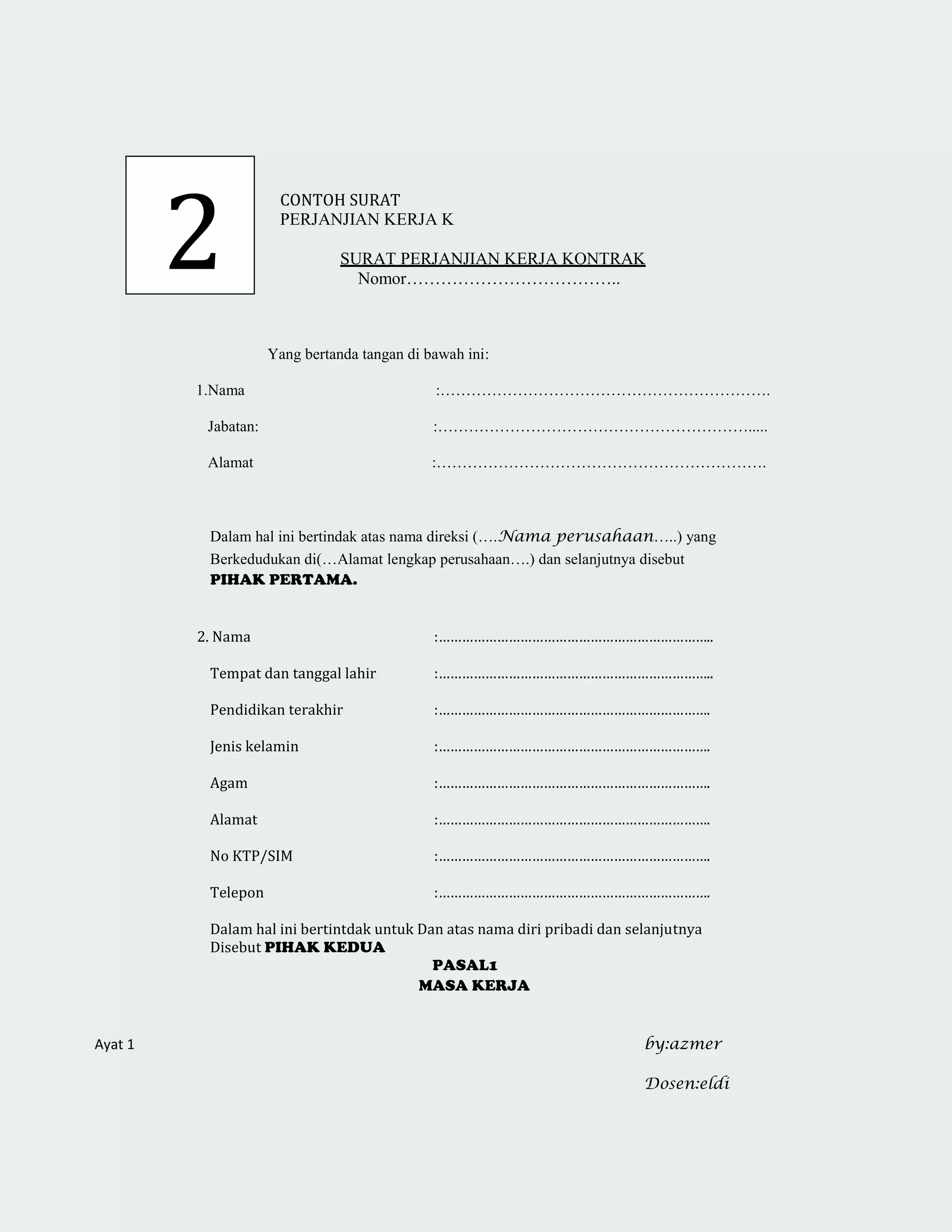 Contoh surat | DOCX