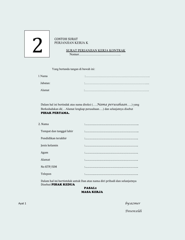 Contoh surat | PDF