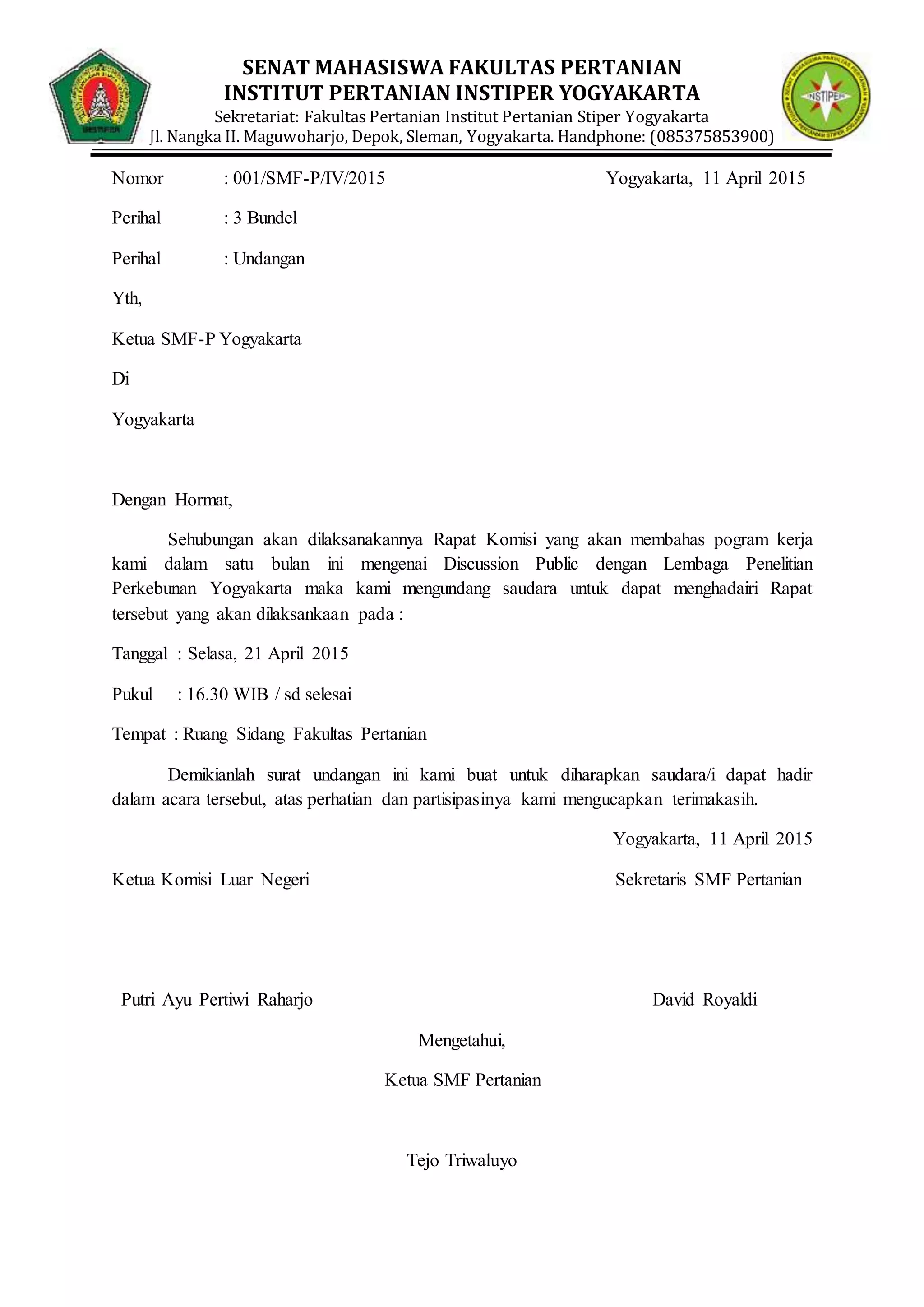 Contoh surat | DOCX