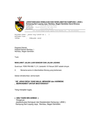 Contoh surat rasmi. | DOC