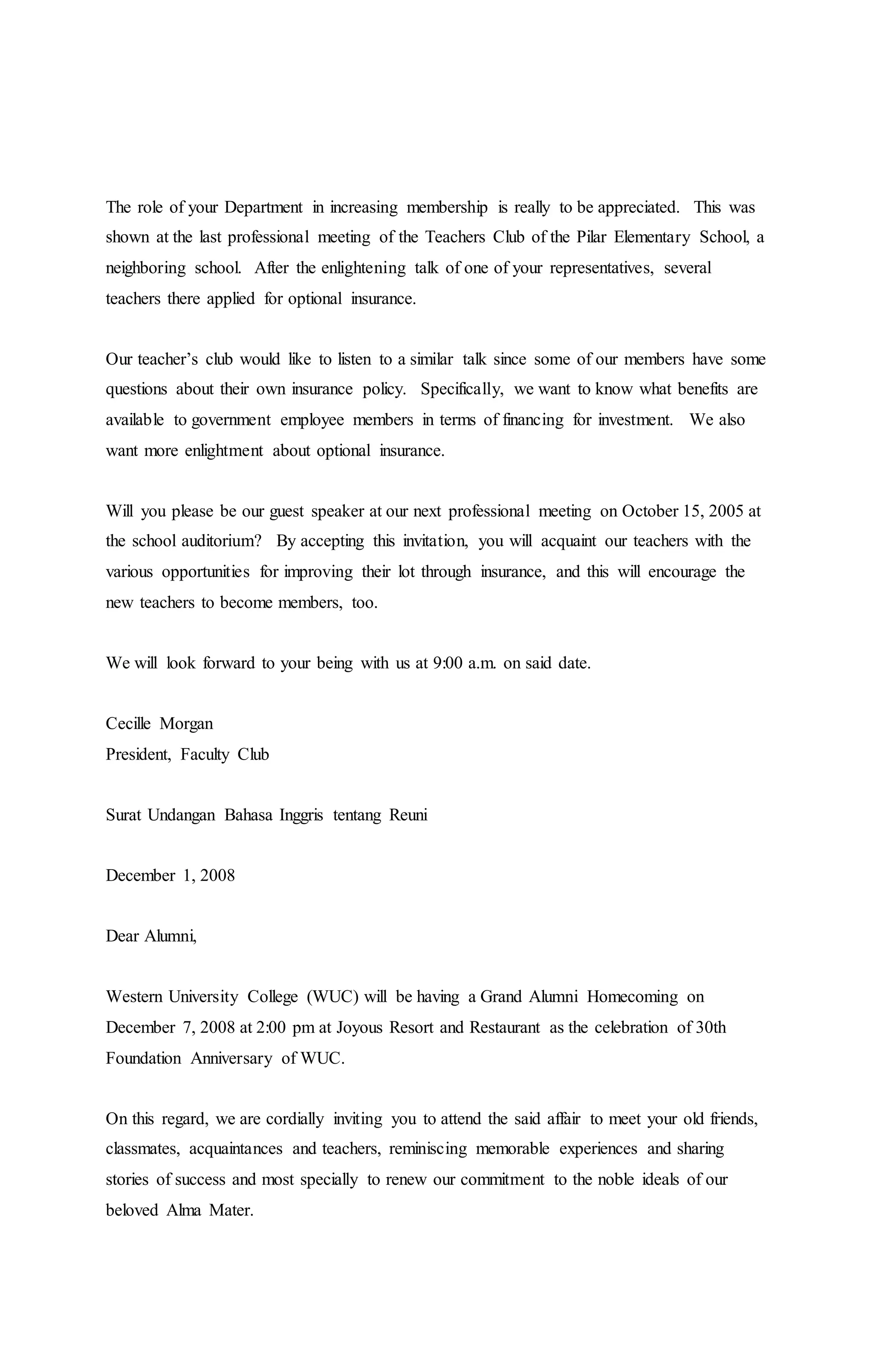 Contoh surat undangan tentang pertunangan | DOCX | Celebrity ...