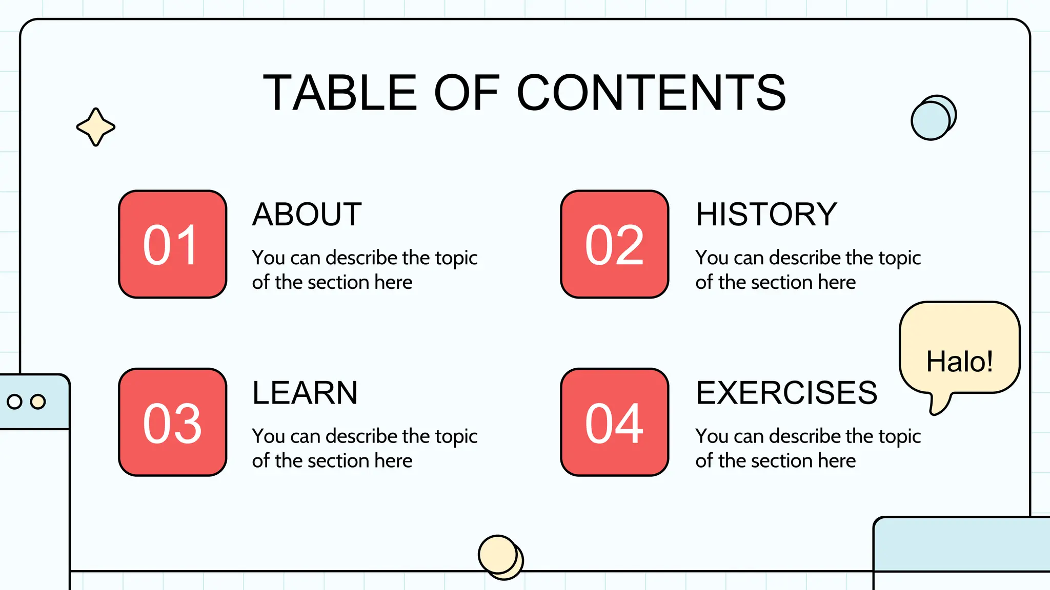 Contoh tamplate power poin presentasi simple unik | PPT