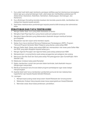 Contoh tata tertib guru | DOCX