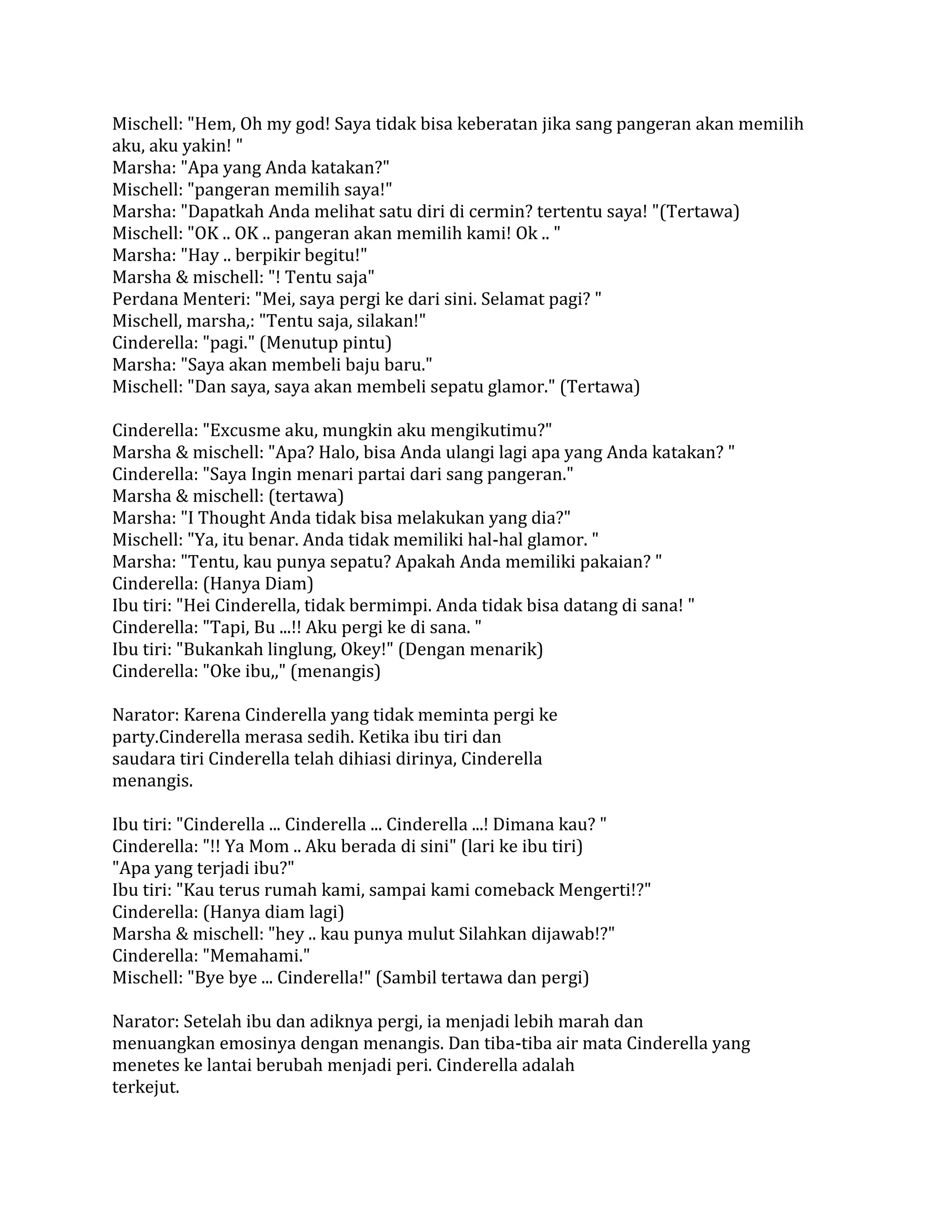 Contoh teks drama bahasa inggris | DOCX